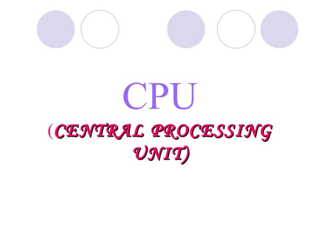 Cpu ppt cse | PPT | Operating Systems | Computer Software and Applications