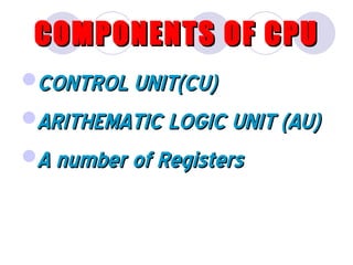 Cpu ppt cse | PPT