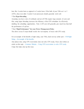 Cpu ready recomendaciones | DOCX