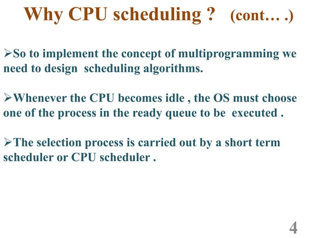 Cpu scheduling | PPTX