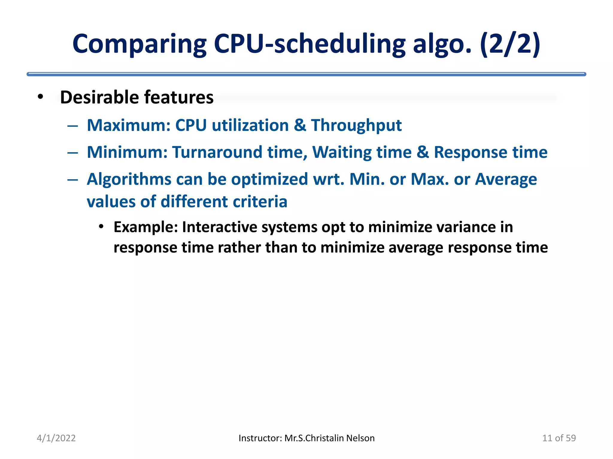CPU Scheduling | PDF