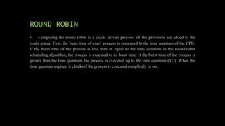 First in, First out and Round Robin CPU Scheduling | PPTX
