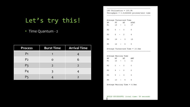 First in, First out and Round Robin CPU Scheduling | PPTX