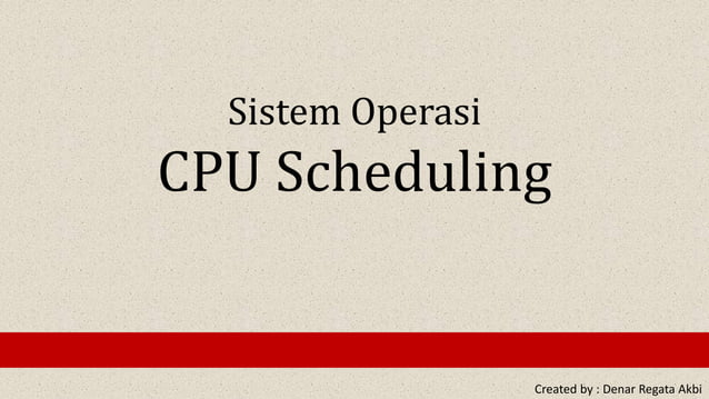 Cpu Scheduling1pptx
