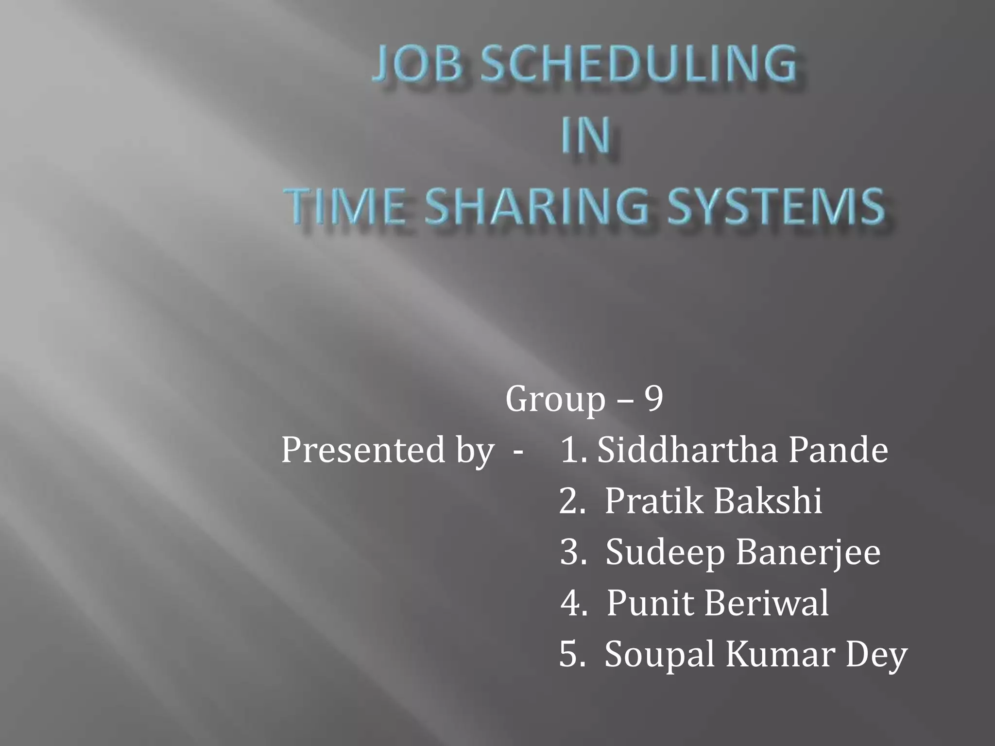 Cpu Scheduling Algorithm On Windows Ppt