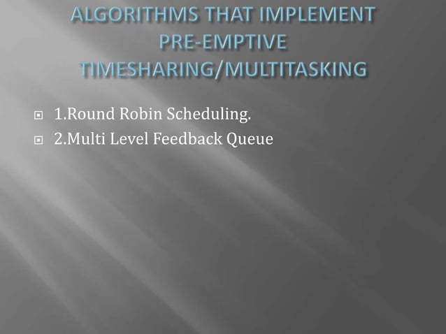 Cpu Scheduling Algorithm On Windows Ppt 