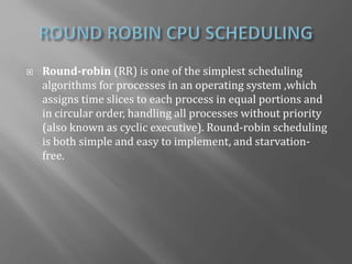 Cpu scheduling algorithm on windows | PPT