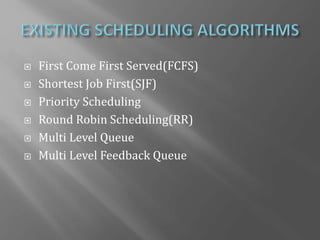 Cpu scheduling algorithm on windows | PPT