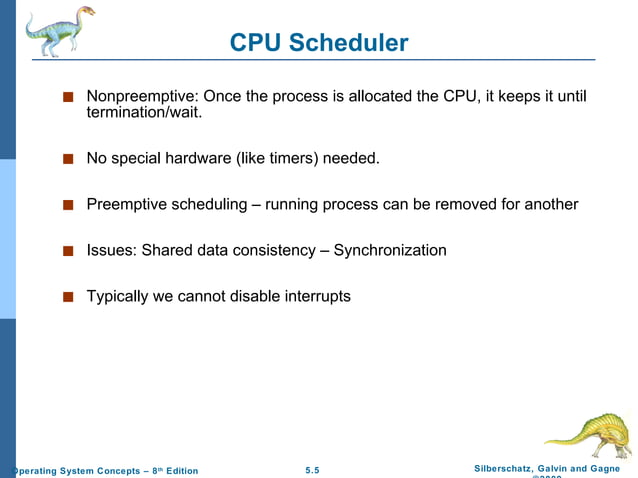 Cpu scheduling(suresh) | PPT | Operating Systems | Computer Software and Applications