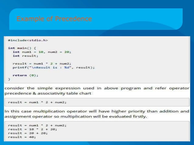 Type Conversion, Precedence and Associativity | PPTX | Programming Languages | Computing