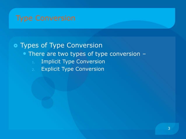 Type Conversion, Precedence and Associativity | PPTX | Programming Languages | Computing