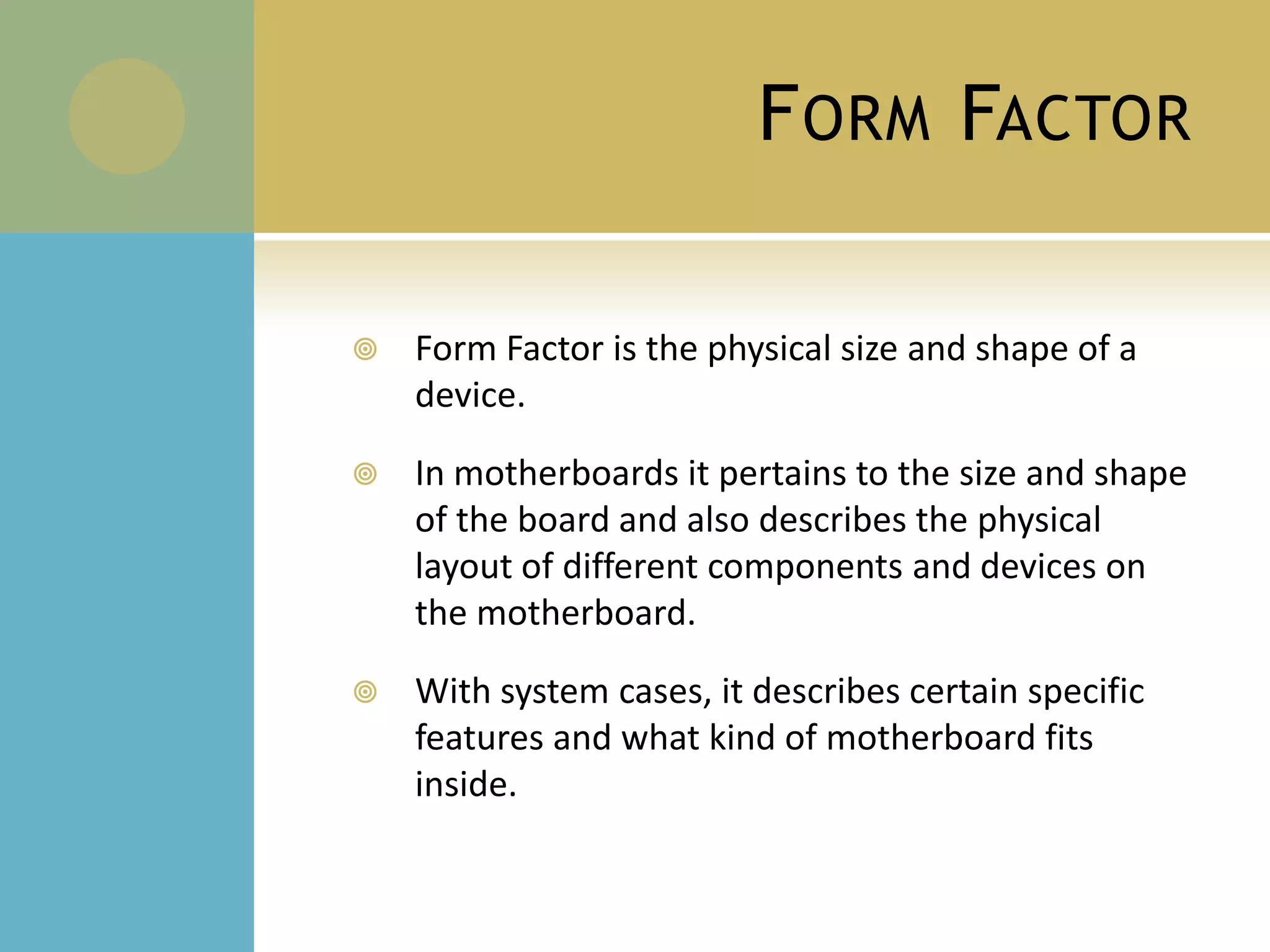 CPUs, Form Factor And Sockets | PPTX