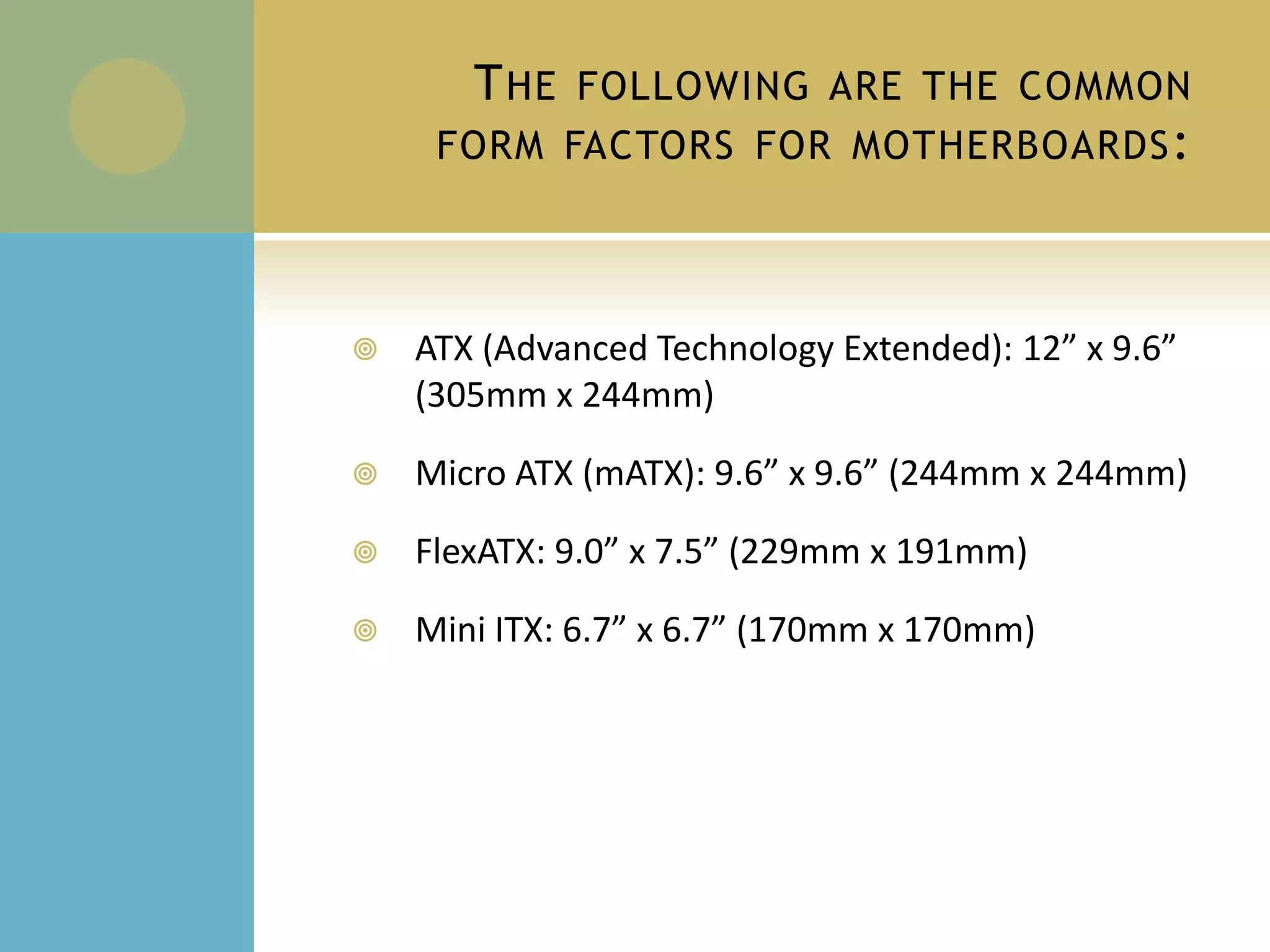 CPUs, Form Factor And Sockets | PPTX