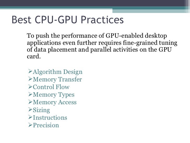 Achieving Improved Performance In Multi-threaded Programming With GPU…