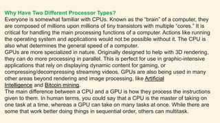 CPU vs GPU Comparison | PPTX
