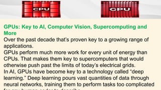 CPU vs GPU Comparison | PPTX