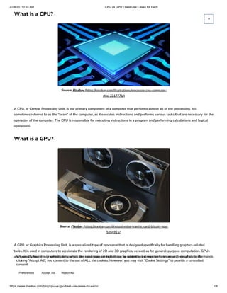 Know the features and Applications of CPU and GPU| ZNetLive | PDF