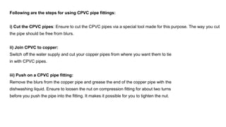 CPVC Fittings | PPTX