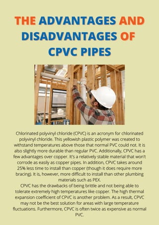 Cpvc pipes | PDF | Chemistry | Science