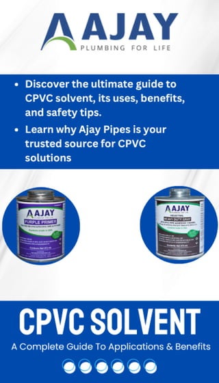 CPVC Solvent: A Complete Guide to Applications and Benefits | PDF