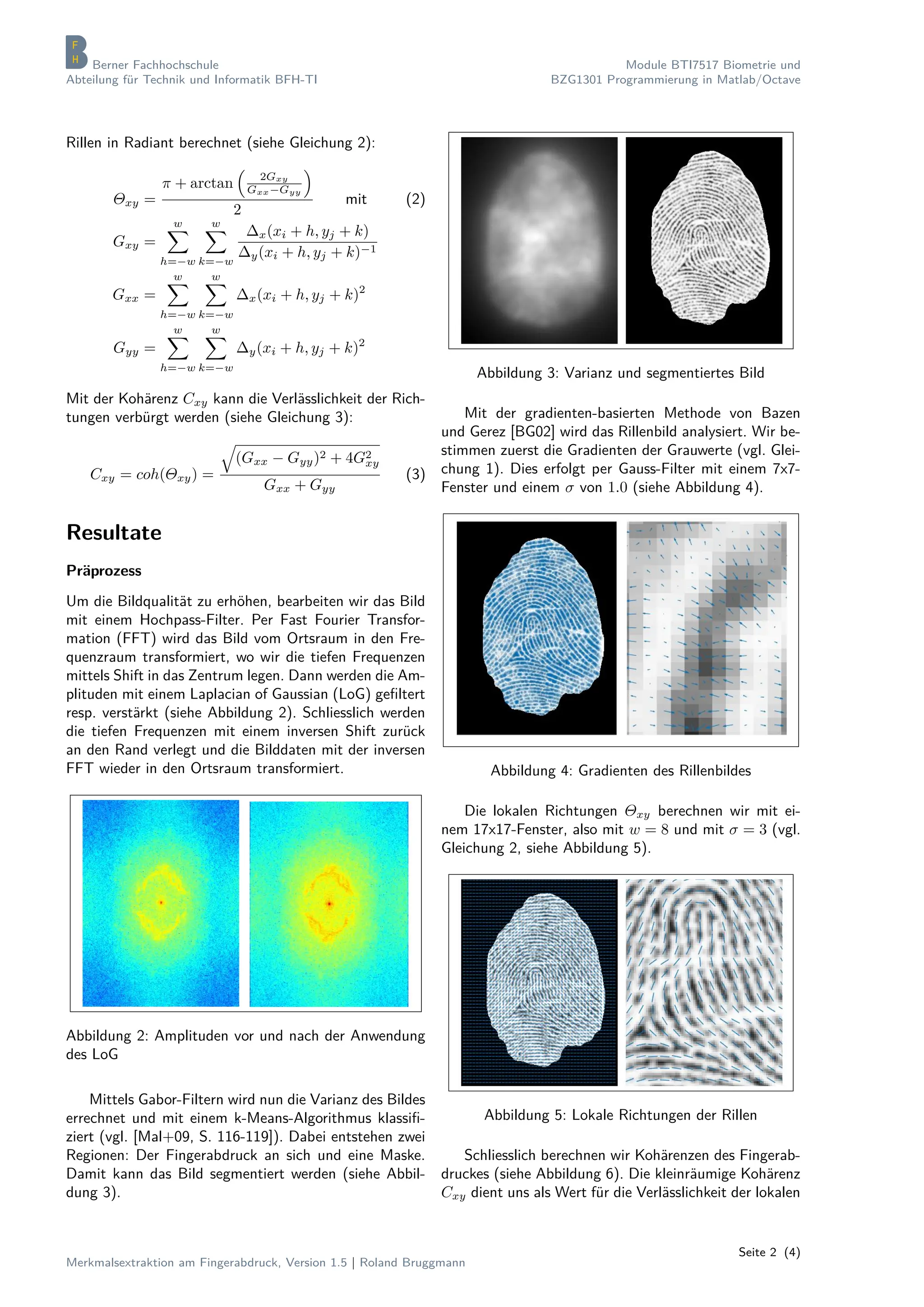 Fingerprint Analysis Preprocessing And Feature Extraction Pdf