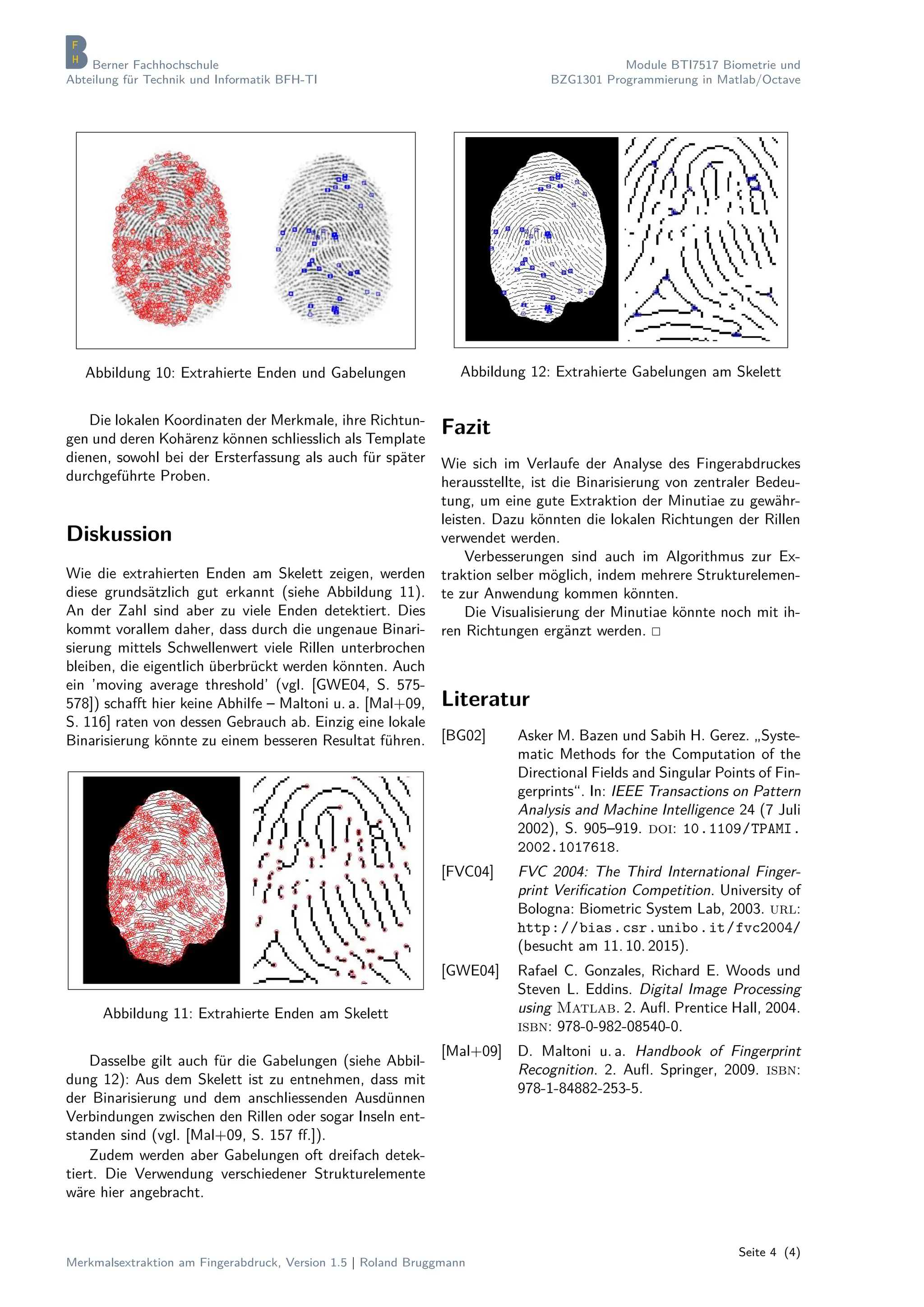 Fingerprint Analysis Preprocessing And Feature Extraction Pdf