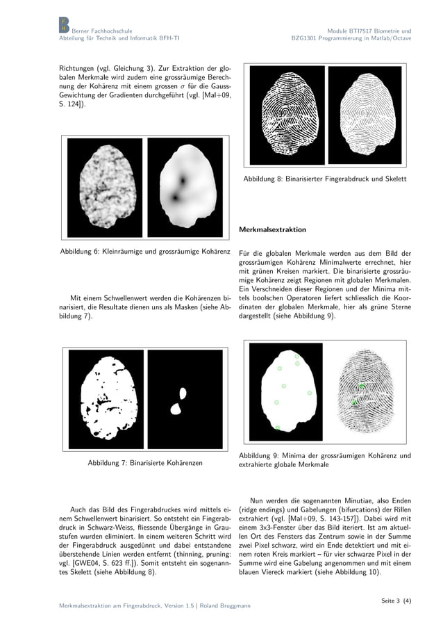 Fingerprint Analysis – Preprocessing and Feature Extraction | PDF