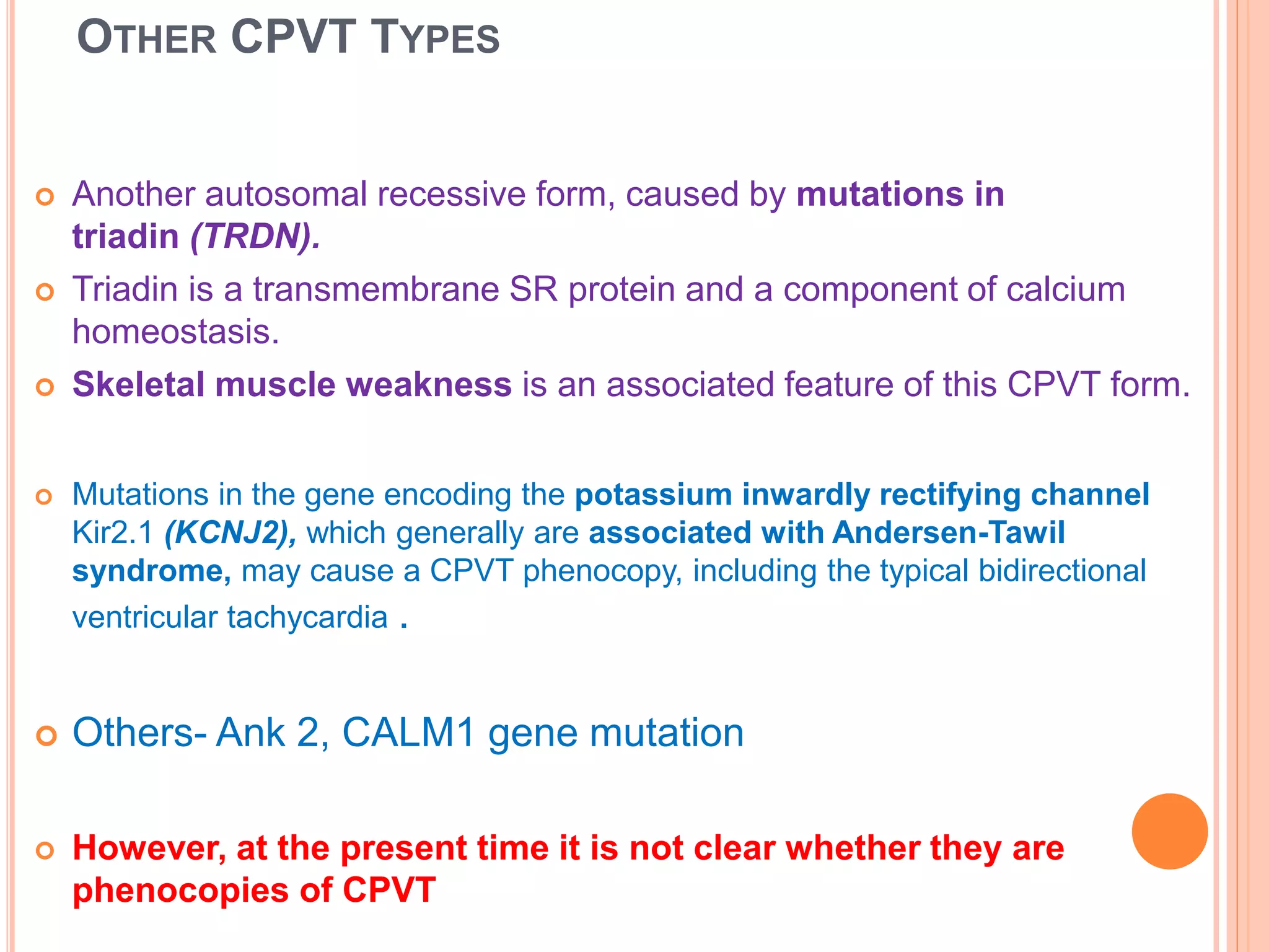 Catecholaminergic Polymorphic VT | PPTX
