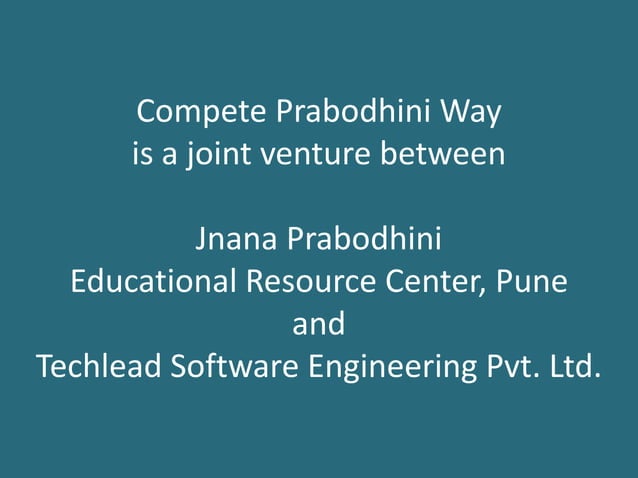 Compete Prabodhini Way | PPT