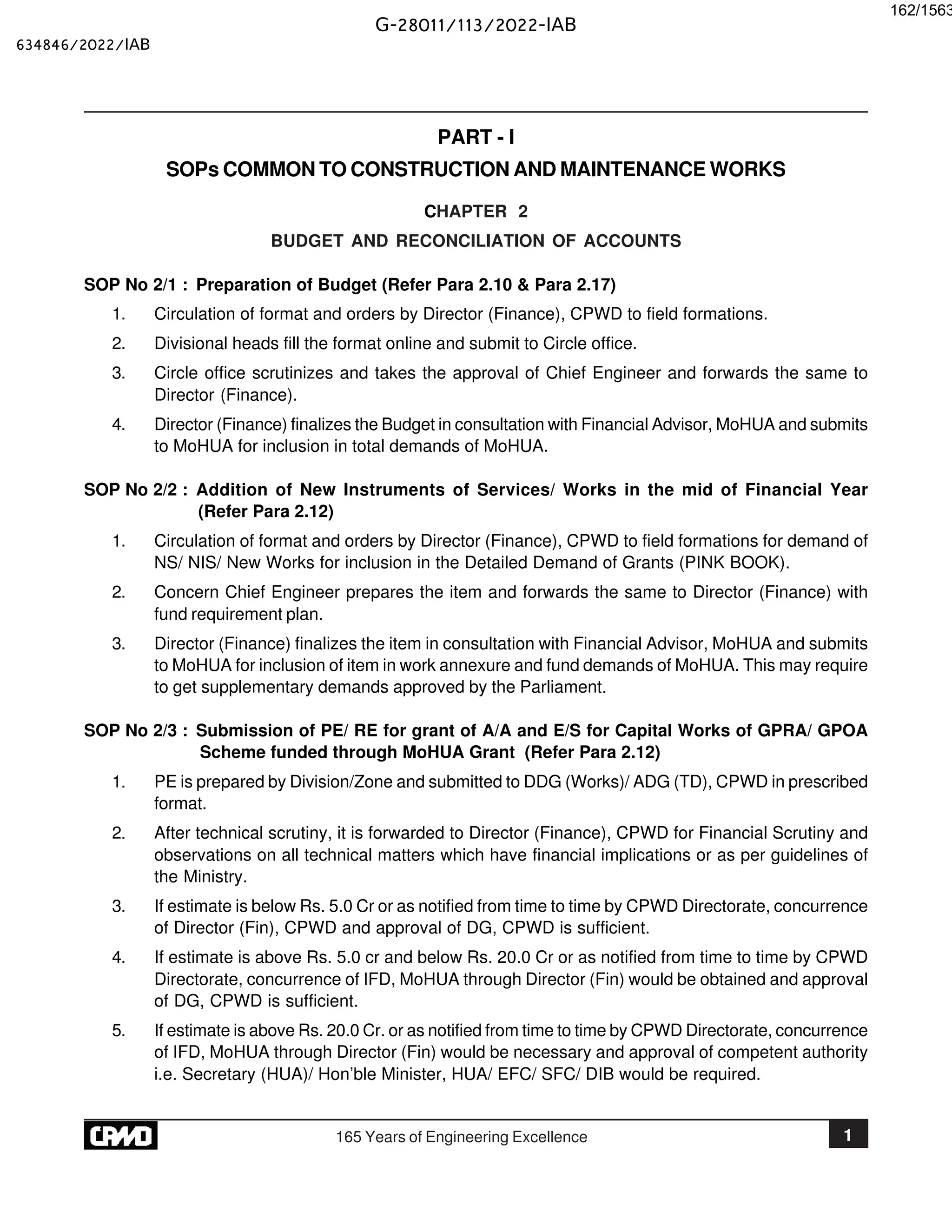 CPWD Works Manual 2019 SOP for repaire and maintenance | PDF