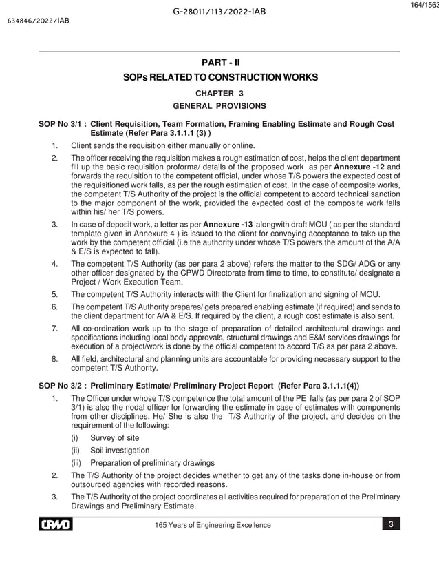 CPWD Works Manual 2019 SOP for repaire and maintenance | PDF