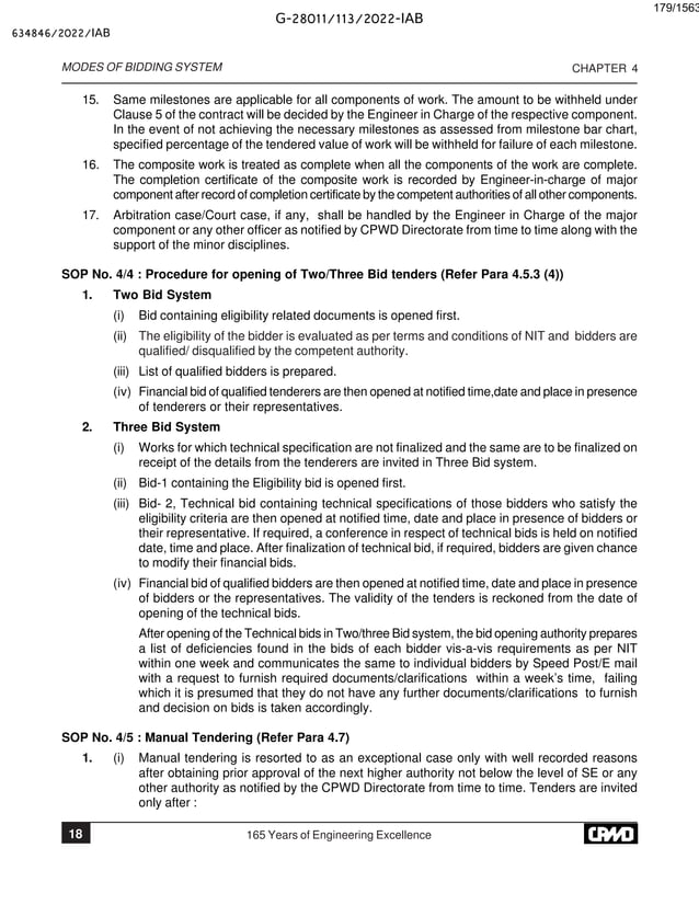 CPWD Works Manual 2019 SOP for repaire and maintenance | PDF