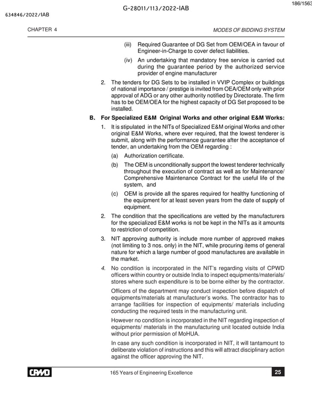 CPWD Works Manual 2019 SOP for repaire and maintenance | PDF