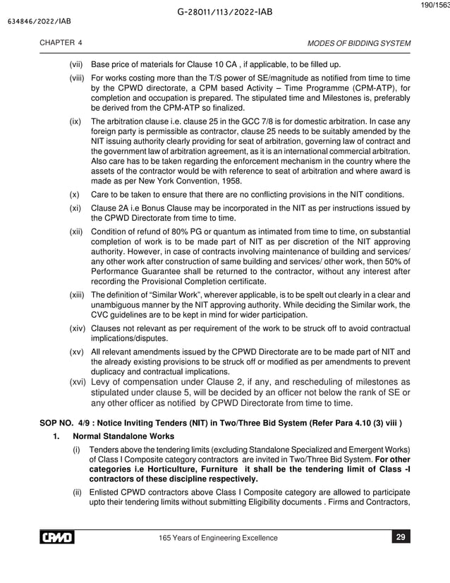 CPWD Works Manual 2019 SOP for repaire and maintenance | PDF