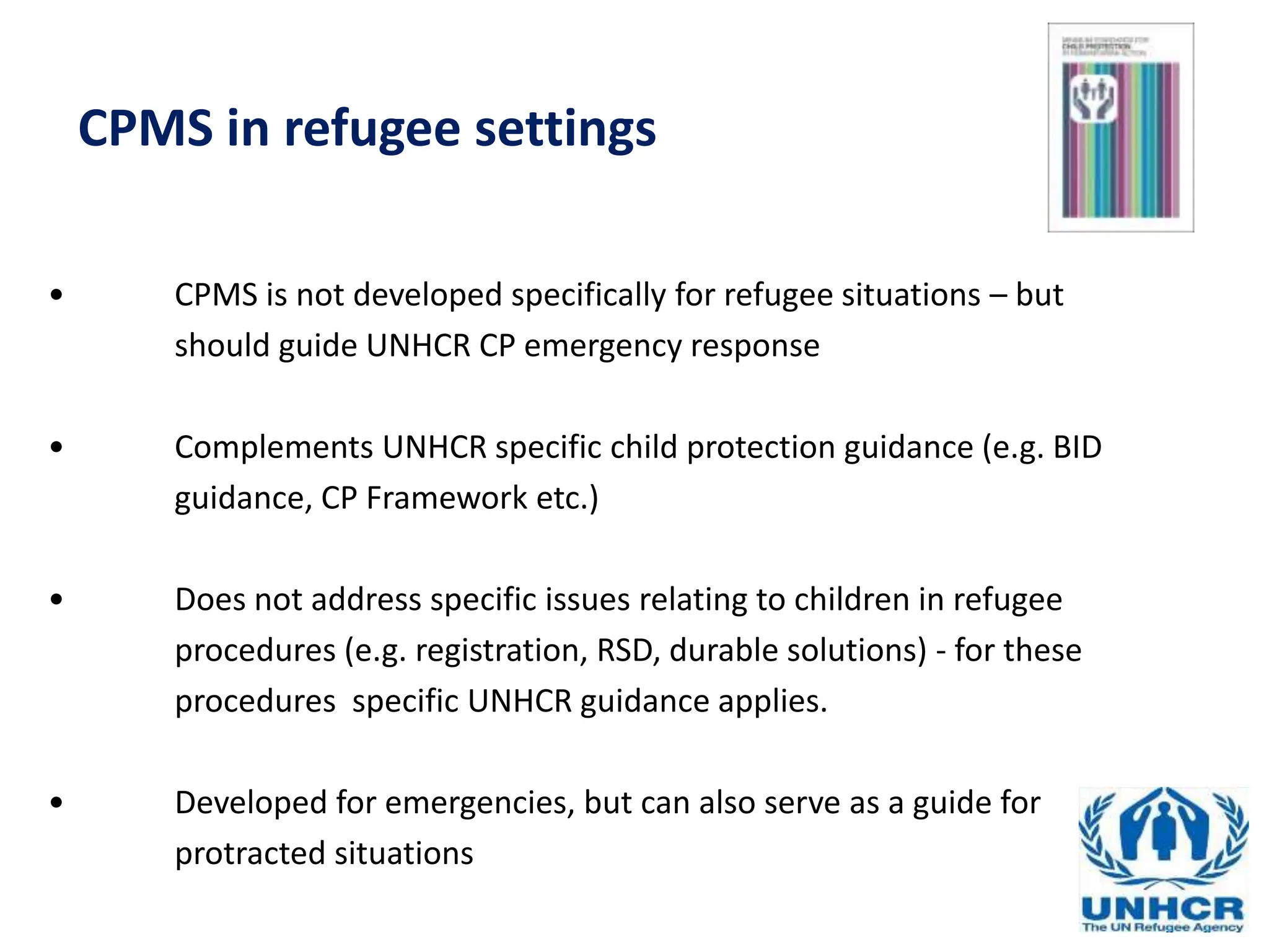 CPWG_CPMinimumStandards_UNHCRFramework.ppt