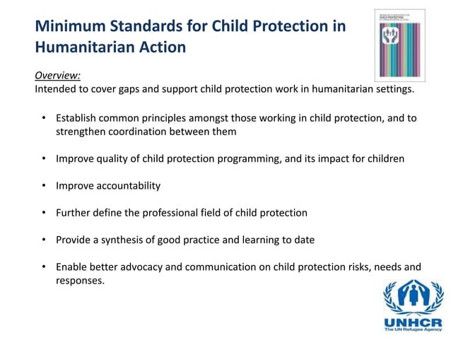 CPWG_CPMinimumStandards_UNHCRFramework.ppt
