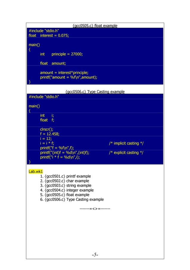 การใช้ Turbo C ชุดที่ 2 variable | PDF
