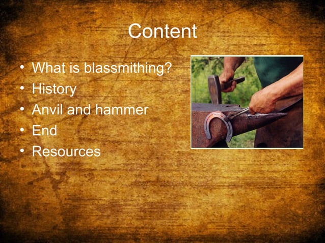 Blacksmithing | PPT