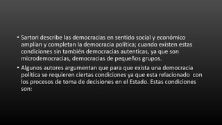 democracia política y democracia social | PPTX