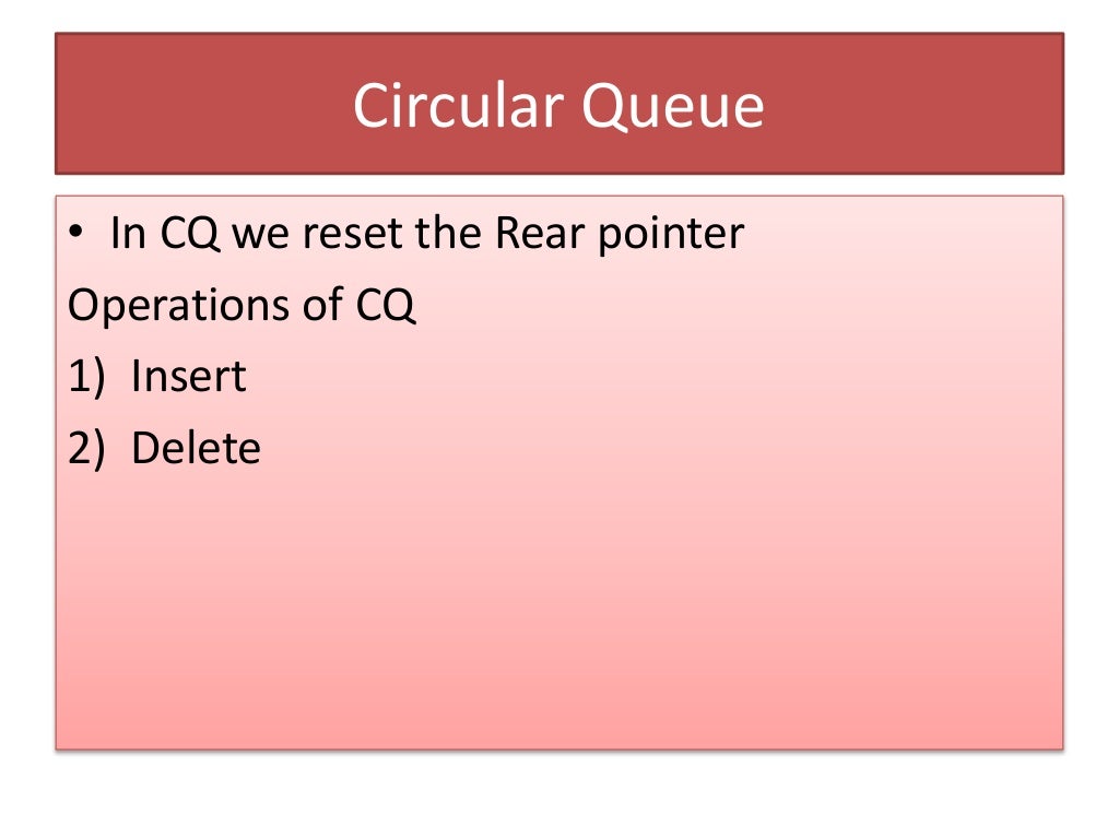 Circular queue | PPTX Circular queue | PPTX