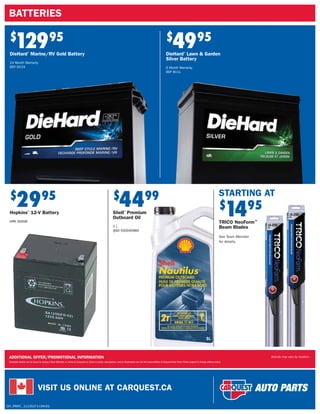 Auto Parts Fyler – CarQuest – PetesPaint.ca