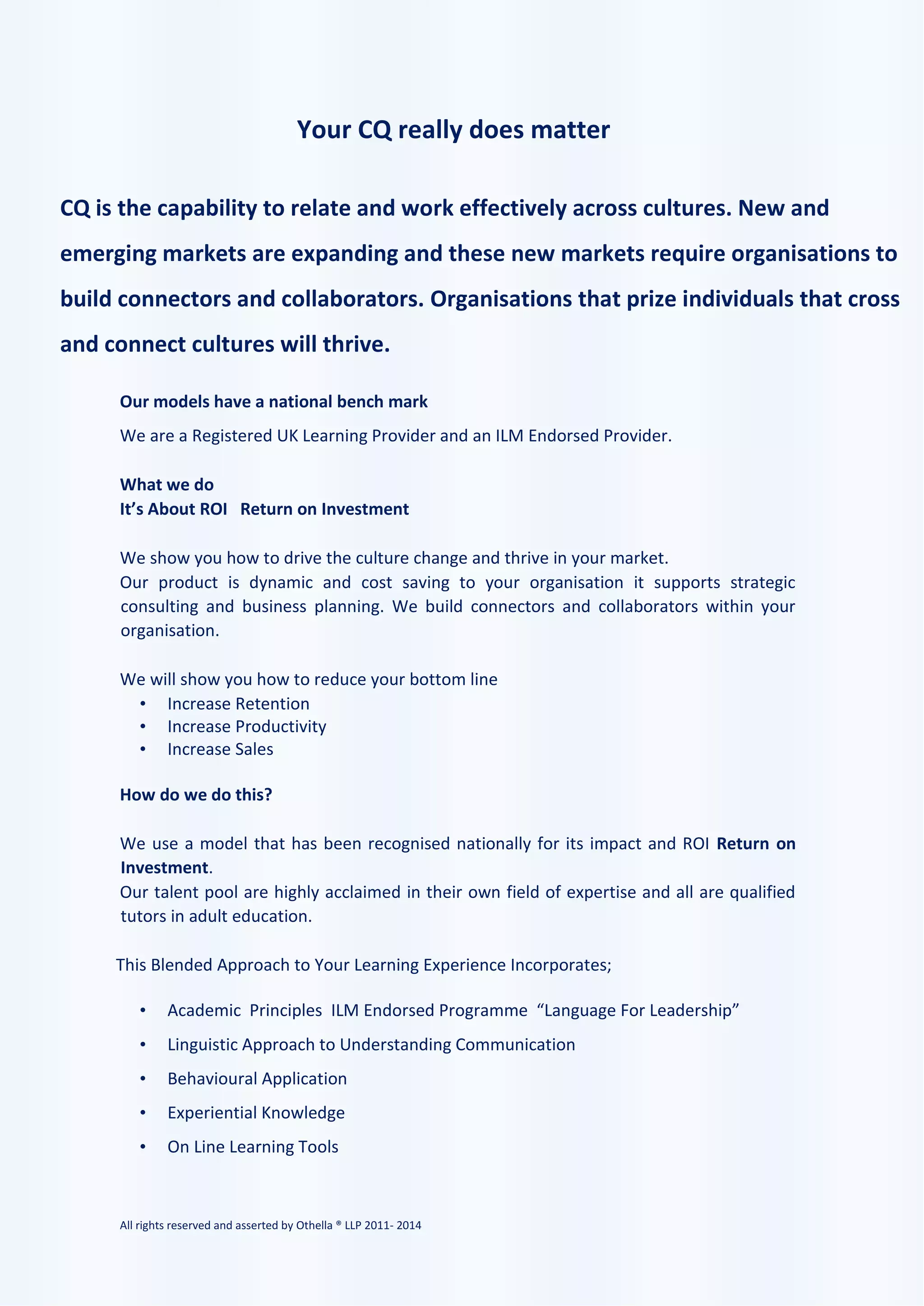 Cq training-brochure | PDF