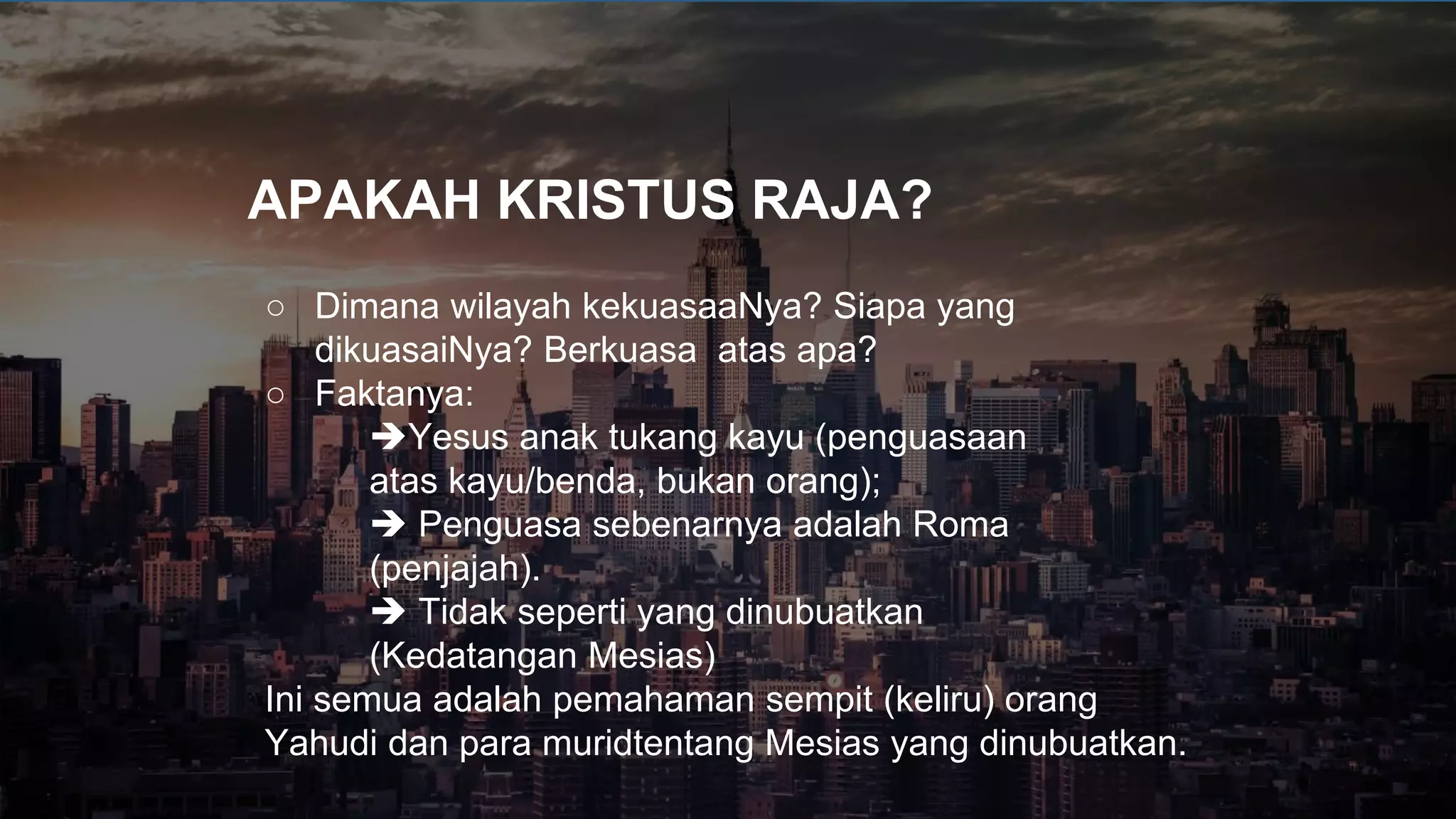 Kristus;Nabi Imam Raja | PPTX