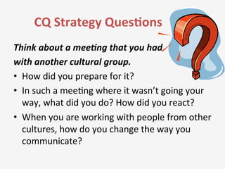 Cultural Intelligence: A Leadership Skill for the Future | PDF