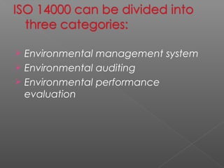 Study of international organization for standardization (ISO) ISO -9000 ...