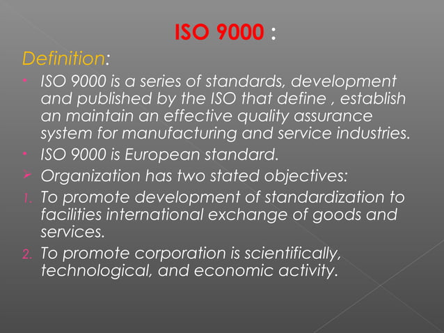 Study of international organization for standardization (ISO) ISO -9000 ,14000 and certification ...