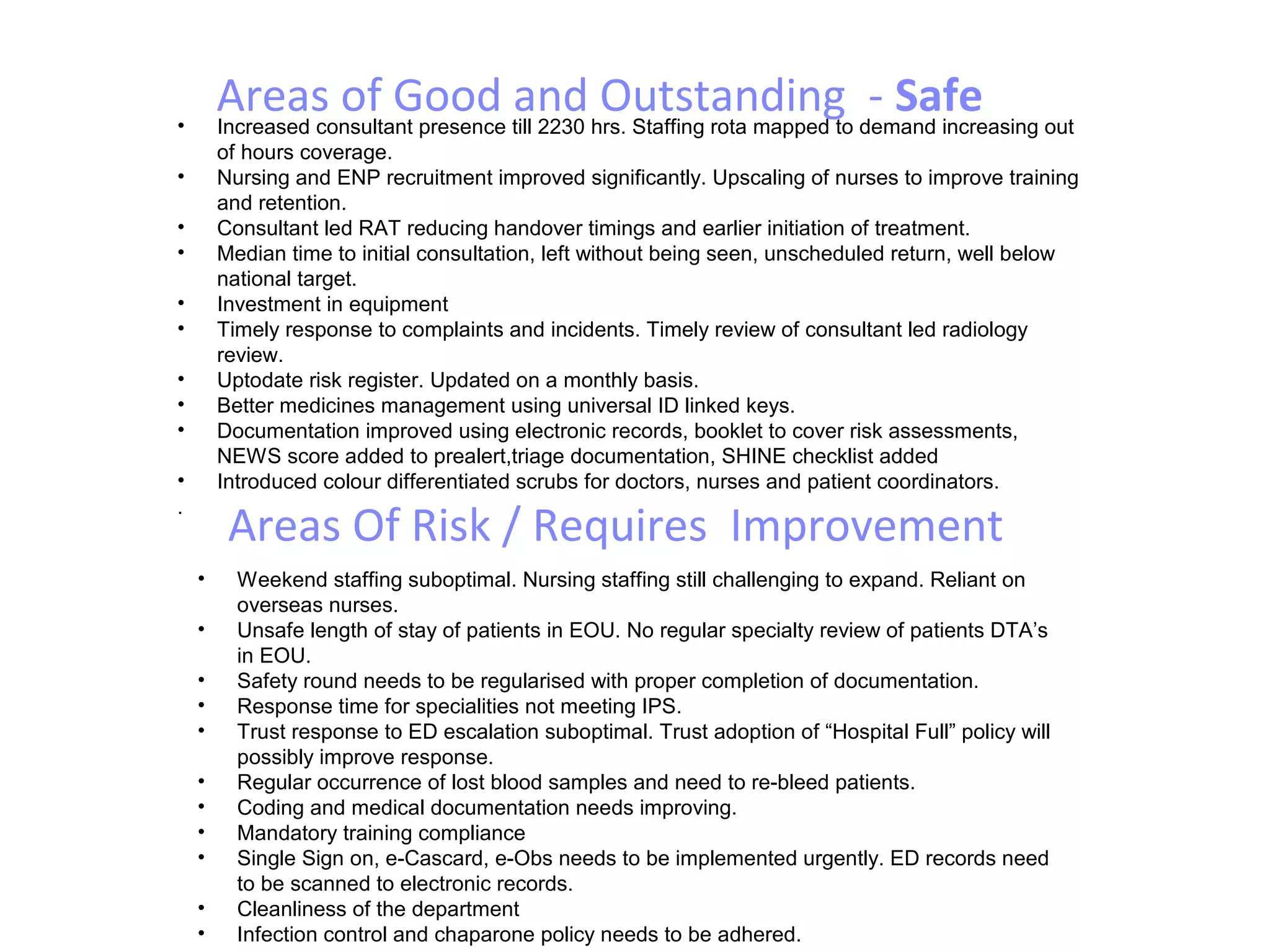 Cqc self assessment emergency and acute medicine | PPT | Healthcare ...