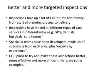 Care Quality Commission Strategy Consultation: Targeted and Tailored ...