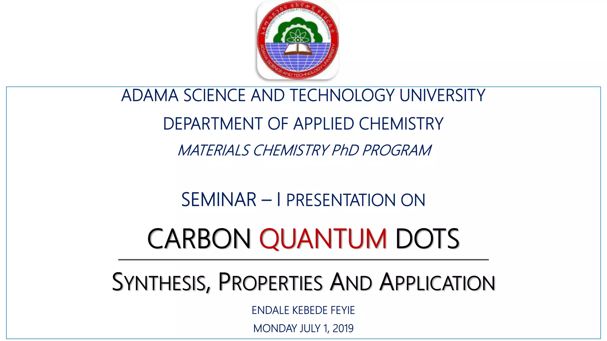 carbon quantum dots | PPTX