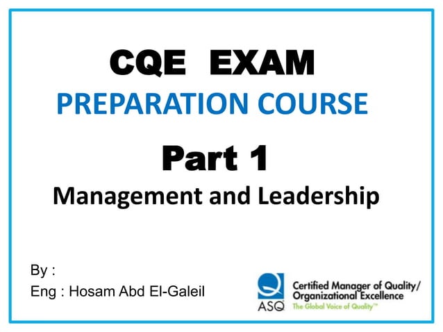 CQE Preparation | asq code of ethics | PPT